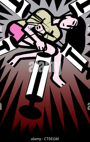 DRUG ABUSE, HEROIN DRAWING Stock Photo - Alamy