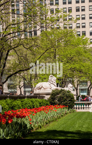 The Lion Statues, Patience and Fortitude, are historic landmarks in ...