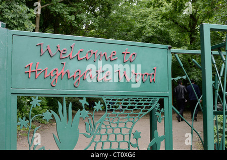 Entrance to Highgate Wood, Highgate, London, UK Stock Photo - Alamy