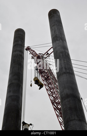 Excalibur Fugro Seacore drilling rig Holyhead harbour Anglesey Stock ...