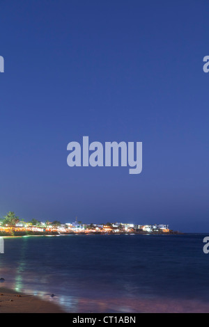 View over the seafront of Dahab at night, Egypt Stock Photo - Alamy