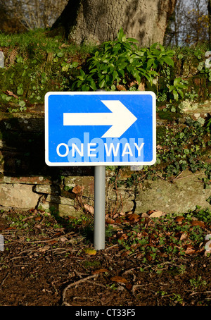 Direction sign with arrow showing the way in road traffic Direction ...