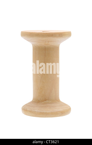 antique empty thread spool isolated on white background Stock Photo - Alamy