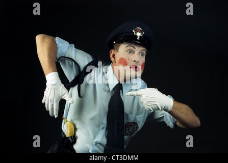 Berlin, a clown in a police uniform Stock Photo - Alamy