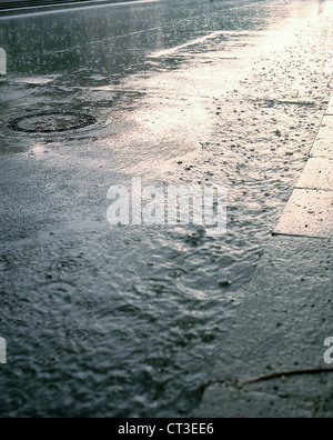 Heavy rain and gully Stock Photo - Alamy