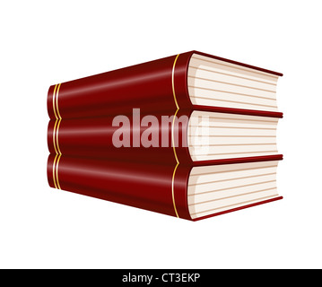 stack of red books Stock Photo - Alamy