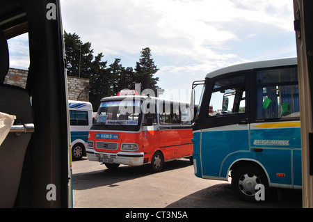 Turkey, Bodrum, Bus Station, Typical Turkish Small Buses Stock Photo ...