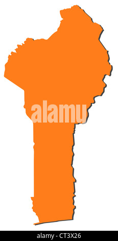 Benin on gray political globe with embedded flag. 3D illustration Stock ...