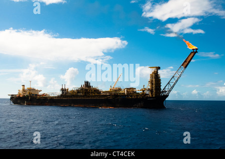 FPSO P35 working for Petrobras brazilian oil company in Campos basin ...