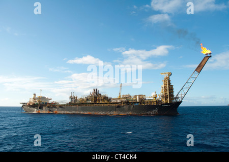 FPSO P35 working for Petrobras brazilian oil company in Campos basin ...