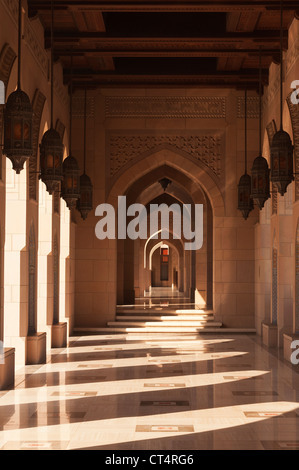 Courtyard of Sultan Qaboos Grand Mosque in Muscat, Oman Stock Photo - Alamy