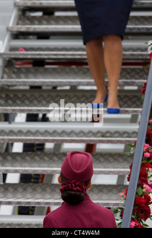 Legs of hostess Stock Photo - Alamy