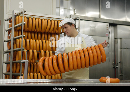 apprentice of a butcher Stock Photo - Alamy
