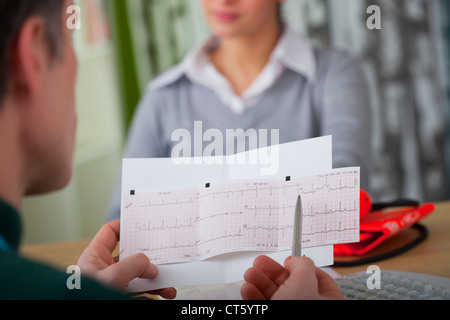 ECG OF A WOMAN Stock Photo: 49174872 - Alamy