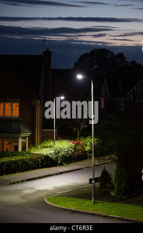 LED street lighting in Redditch, Worcestershire, UK Stock Photo - Alamy