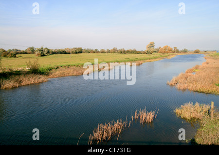 New Bedford River 100 feet drain Earith Cambridgeshire England UK Stock ...