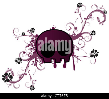 emo floral frame Stock Photo - Alamy