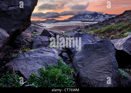 Gorely volcano caldera on Kamchatka Stock Photo - Alamy