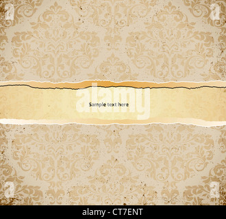 grunge damask background vector illustration Stock Photo - Alamy