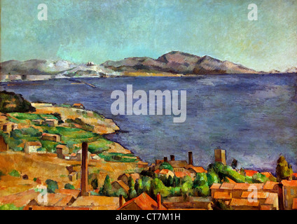 The Gulf of Marseille Seen from L'Estaque 1885 by Paul Cezanne Stock ...
