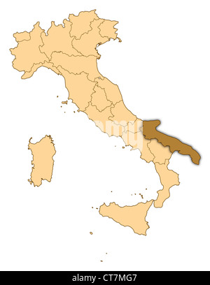 Map of Apulia Stock Photo - Alamy