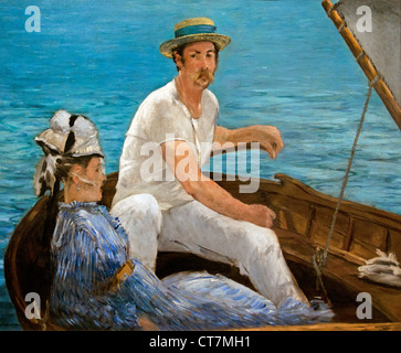 Boating, by Edouard Manet, 1874, French impressionist painting, oil on ...