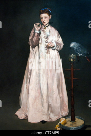 . French: La Femme au perroquet Woman with a Parrot . 1866 20 1866 ...