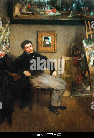 Jacques Joseph Tissot (James Tissot), drawing, Young Woman in a Rocking ...