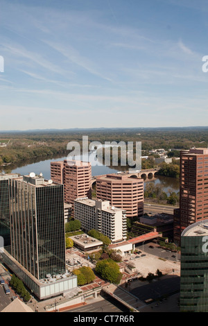 Aerial View of a City, Hartford, CT Stock Photo - Alamy