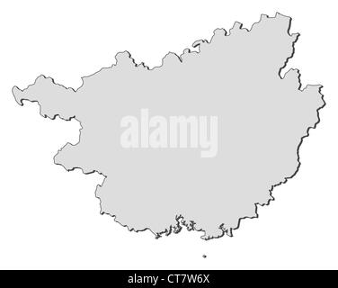 Kwangsi (Guangxi) China province map. Kweilin (Guilin). STANFORD 1908 ...