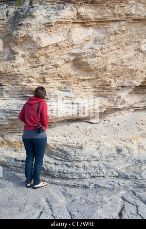 Cross stratification on a beach cliff face Stock Photo - Alamy