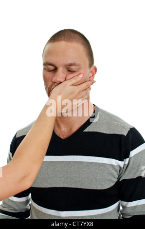 Concept slapping face anger angry men people Stock Photo - Alamy