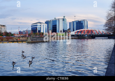 The Trafford road swing bridge, Manchester Ship Canal, Greater ...