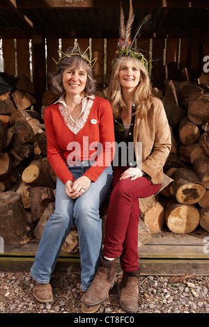 Adventures with Sticks book authors Jo Schofield (L) & Fiona Danks (R ...