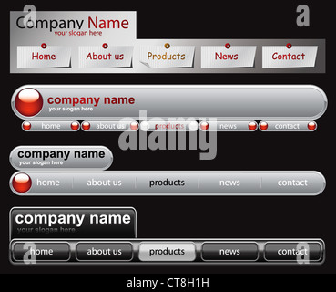 vector web navigation templates Stock Photo - Alamy