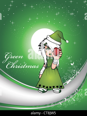 emo kid on a christmas background Stock Photo - Alamy