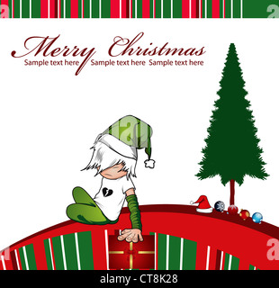 emo kid on a christmas background Stock Photo - Alamy