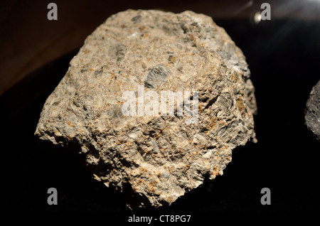 A stony meteorite in display Stock Photo - Alamy