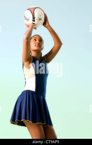 Young Girl Playing Game Model Released Stock Photo - Alamy