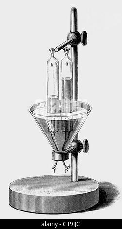 Water electrolysis, illustration Stock Photo - Alamy