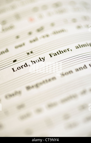 Sacred liturgical text and music Stock Photo - Alamy