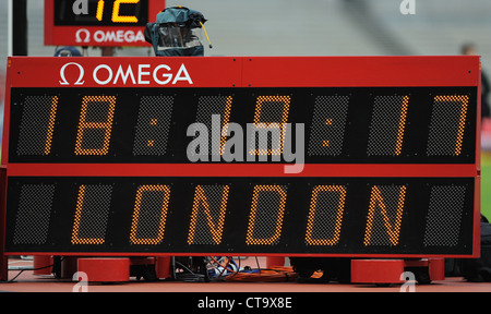 Scoreboard at a Running Track in an Athletics Stadium Stock Photo - Alamy