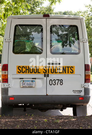 Rear view of school bus - Pennsylvania USA Stock Photo - Alamy
