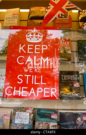 A keep calm and carry on sticker isolated on a white background Stock ...