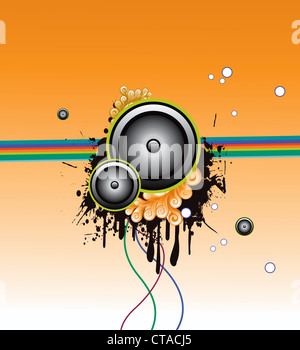 vector concert poster with speakers Stock Photo - Alamy