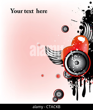 vector concert poster with speakers Stock Photo - Alamy