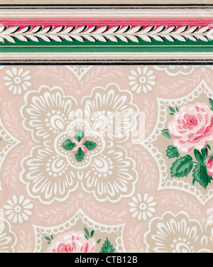 Vintage American Wallpaper Pattern 1930s Stock Photo - Alamy