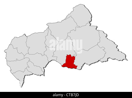 Basse-Kotto, prefecture of Central African Republic. Bilevel elevation ...