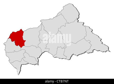 Ouham-Pende, prefecture of Central African Republic. Low resolution ...