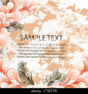 vector floral on eroded background Stock Photo - Alamy